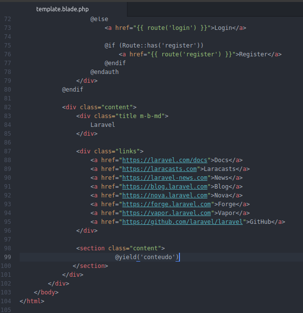 Views - Tutorial Docker Laradock Git no Ubuntu Views - Tutorial Docker Laradock Git no Ubuntu